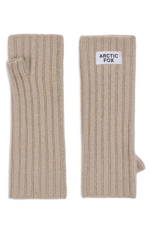 ARCTIC FOX & CO Merino Wool Fingerless Gloves - Soft Taupe