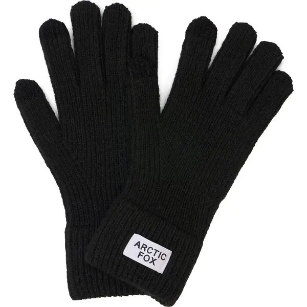 ARCTIC FOX & CO Recycled Bottle Knitted Gloves - Black Onyx