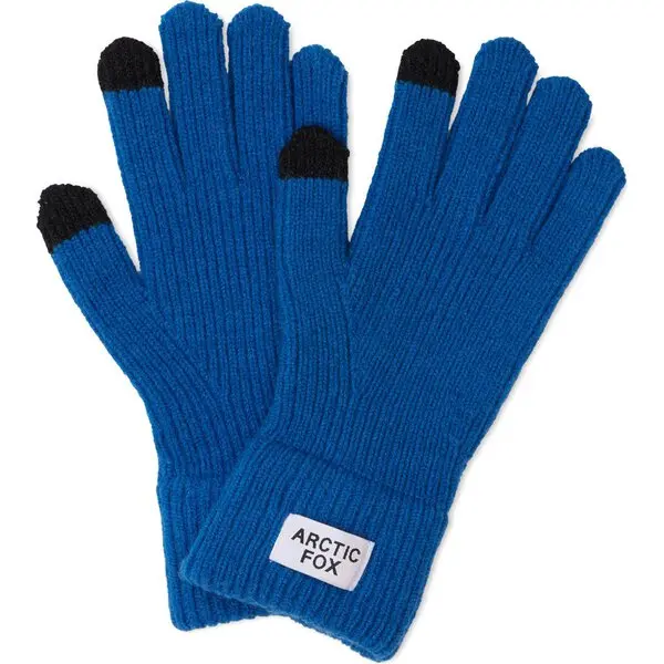 ARCTIC FOX & CO Recycled Bottle Knitted Gloves - Ocean Blue
