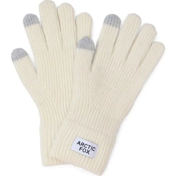 ARCTIC FOX & CO Recycled Bottle Knitted Gloves - Winter White