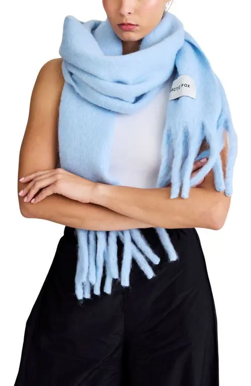 ARCTIC FOX & CO The Stockholm Fringe Scarf - Glacier Blue