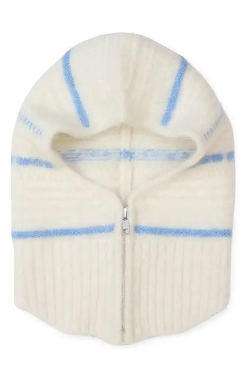 ARCTIC FOX & CO The Alpaca Blend Zip Balaclava - Arctic White/sky Blue