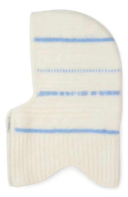 ARCTIC FOX & CO The Alpaca Blend Zip Balaclava - Arctic White/sky Blue
