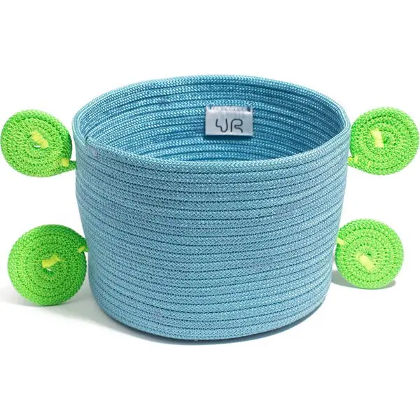 UGLY RUGLY Spiral Storage Basket - Baby Blue/lime