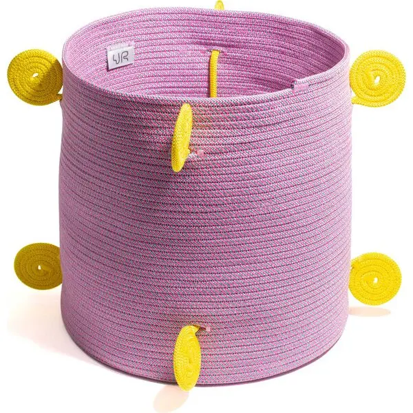 UGLY RUGLY Spiral Storage Basket - Purple/blue Stripe Yellow
