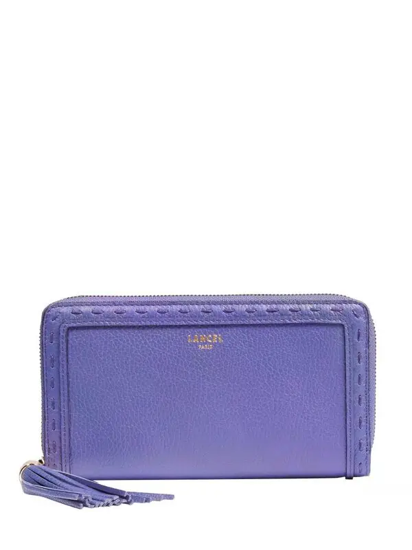 LANCEL Tassel Zip-around Wallet - Purple