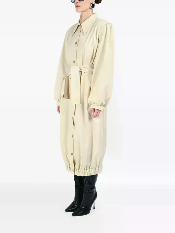 ROWEN ROSE Buttoned-up Belted Coat