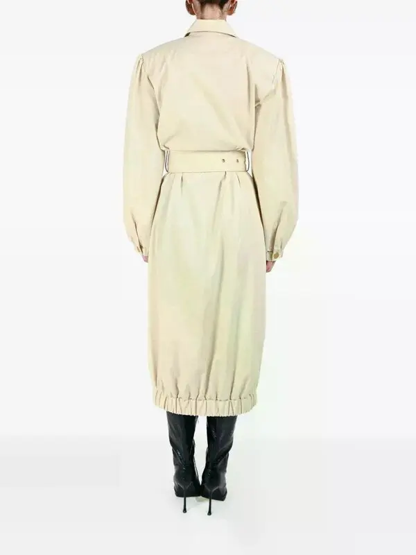 ROWEN ROSE Buttoned-up Belted Coat
