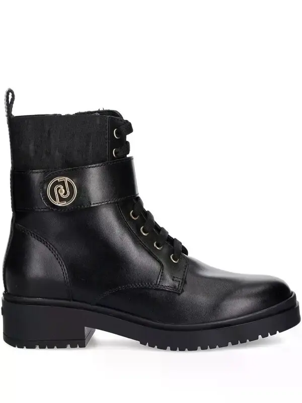 Liu Jo Logo-appliqué Combat Boots