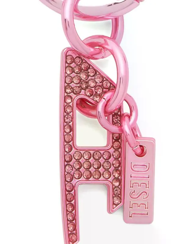 DIESEL® Rhinestone Charm Keyring