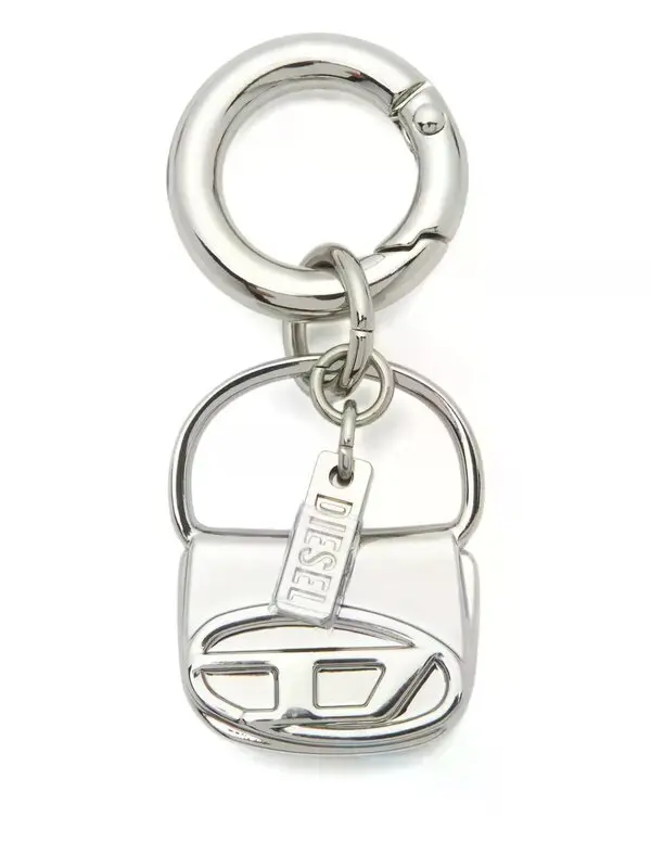DIESEL® Charm-1dr Logo Keyring - Silver