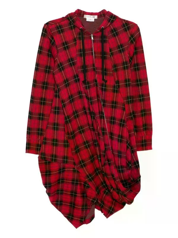 Comme Des Garçons Plaid Zip-up Dress