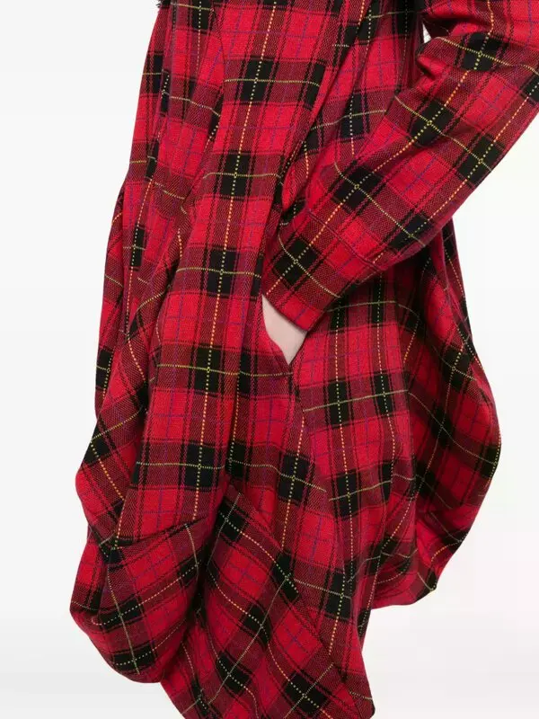 Comme Des Garçons Plaid Zip-up Dress