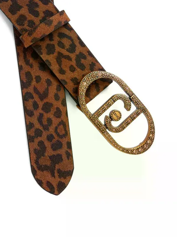 Liu Jo Leopard-pattern Belt With Embellished Buckle