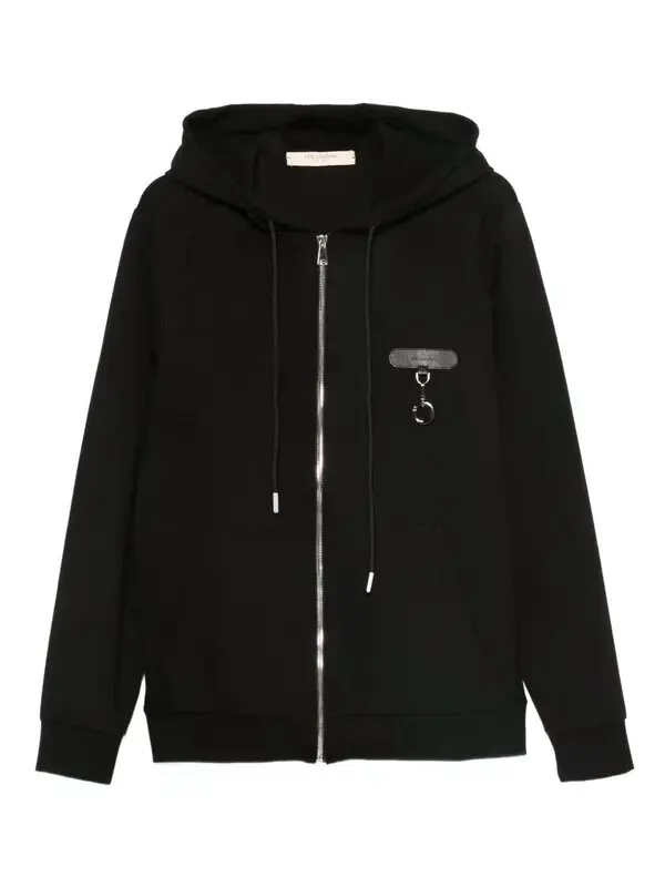 YES LONDON Logo Patch Zip-up Hoodie