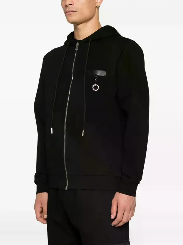 YES LONDON Logo Patch Zip-up Hoodie