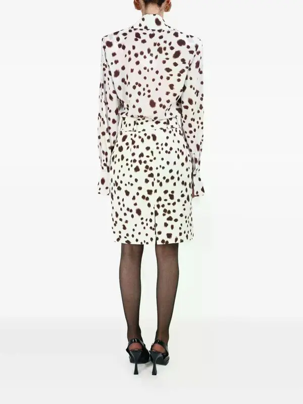 ROWEN ROSE Dalmatian-pattern Long-sleeve Shirt