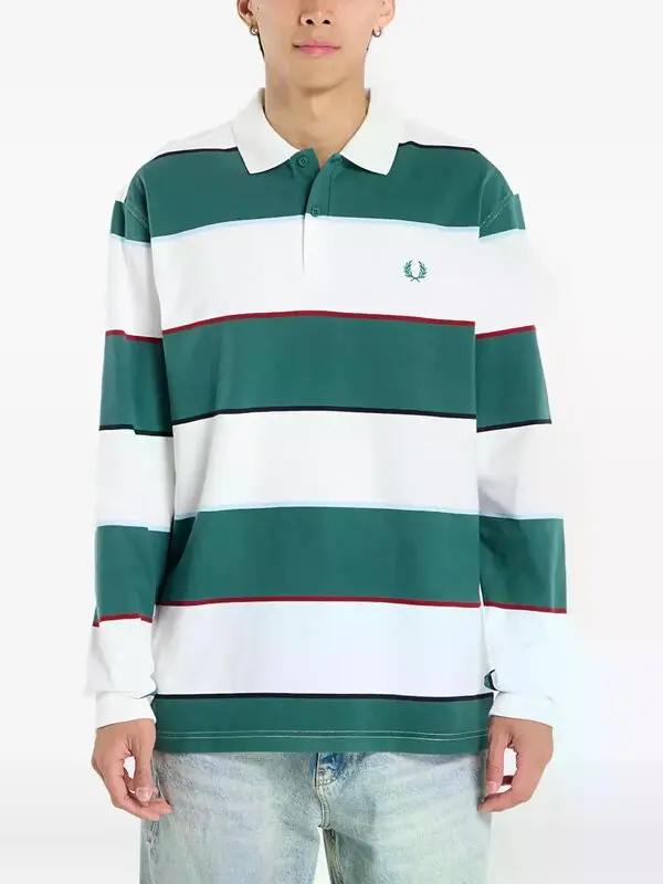 Fred Perry Striped Long-sleeve Polo Shirt