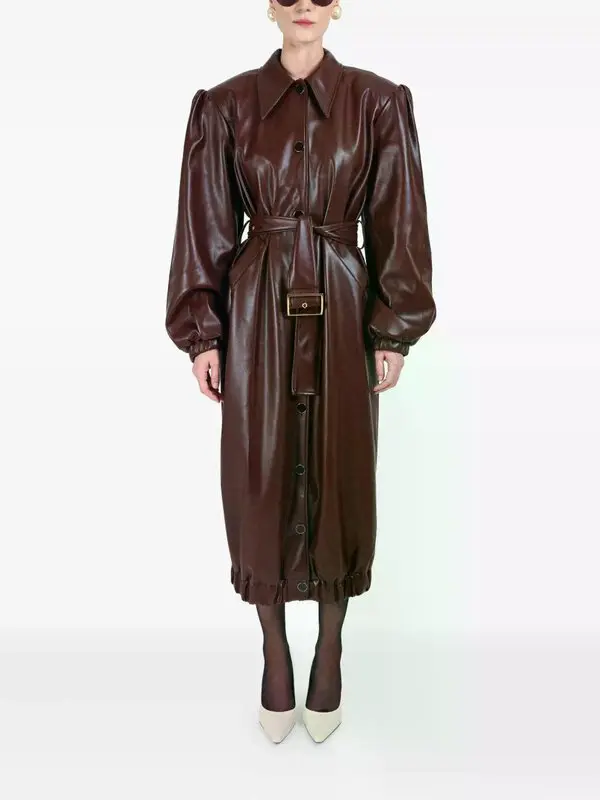 ROWEN ROSE Belted Buttoned Coat
