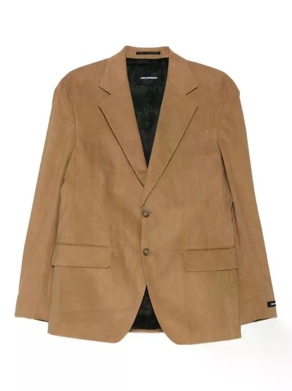 Karl Lagerfeld Corduroy Single-breasted Blazer
