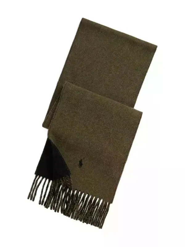 Polo Ralph Lauren Reversible Fringed Scarf - Green