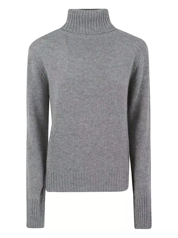 ALLUDE Roll-neck Sweater - Grey