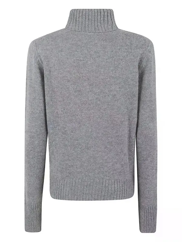 ALLUDE Roll-neck Sweater - Grey