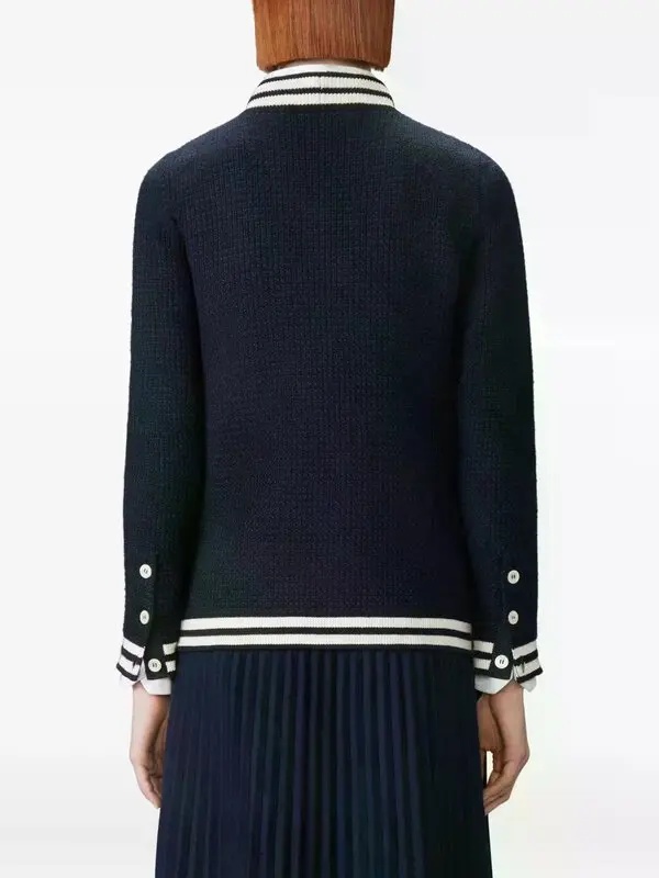 Thom Browne Tuck-stitch V-neck Cardigan