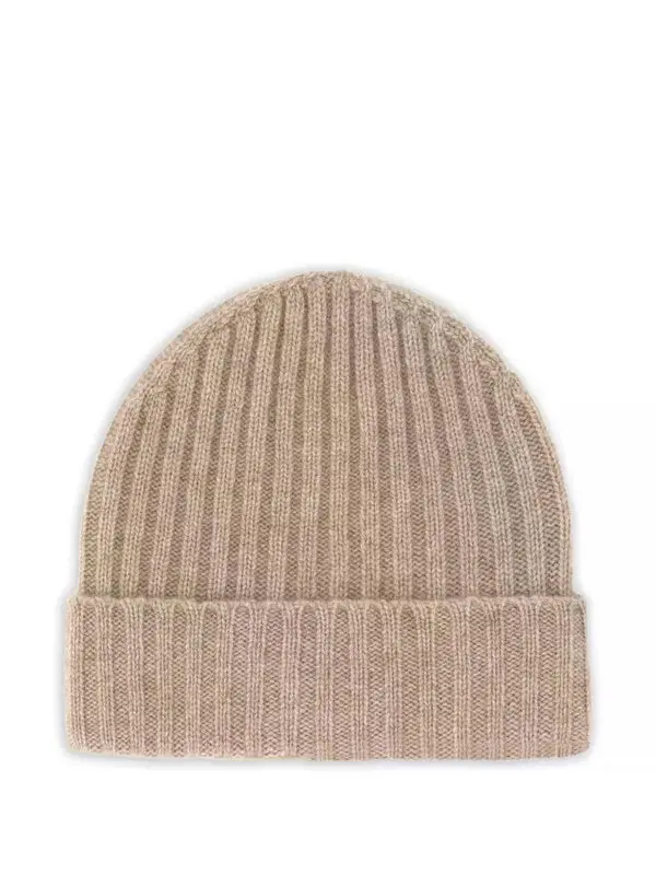 Boggi Milano Cashmere Beanie Hat - Neutrals