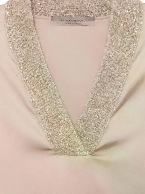 D.exterior Sequin-embellished Blouse