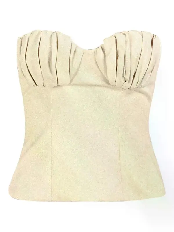 ROWEN ROSE Ruched-bustier Top
