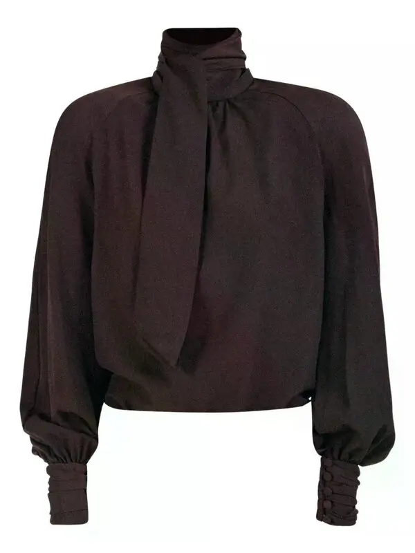 ROWEN ROSE Bow-neck Blouse