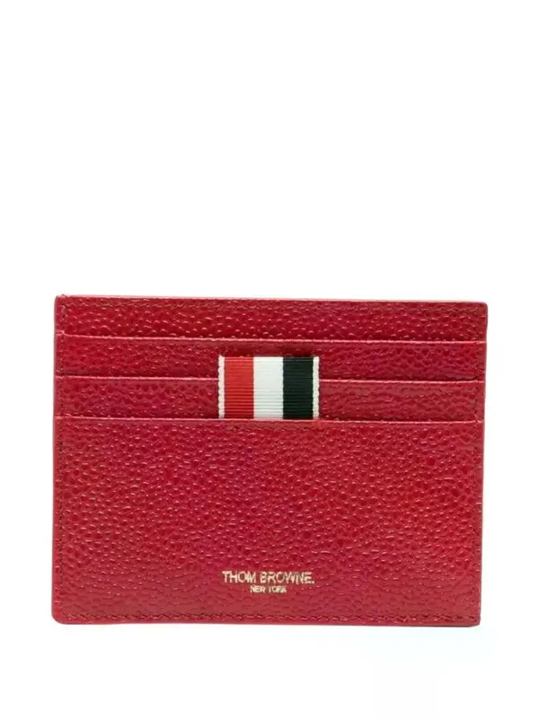 Thom Browne Rectangular Card Holder - Red