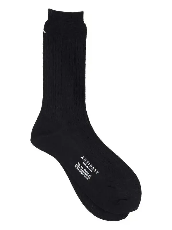 ANTIPAST Cable-knit Ankle Socks - Black