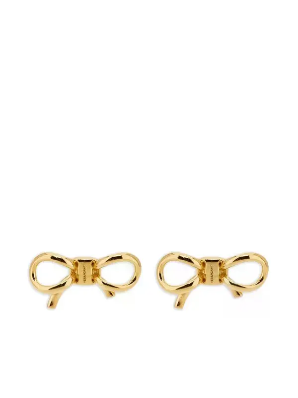 FERRAGAMO Bow-stud Earrings - Gold
