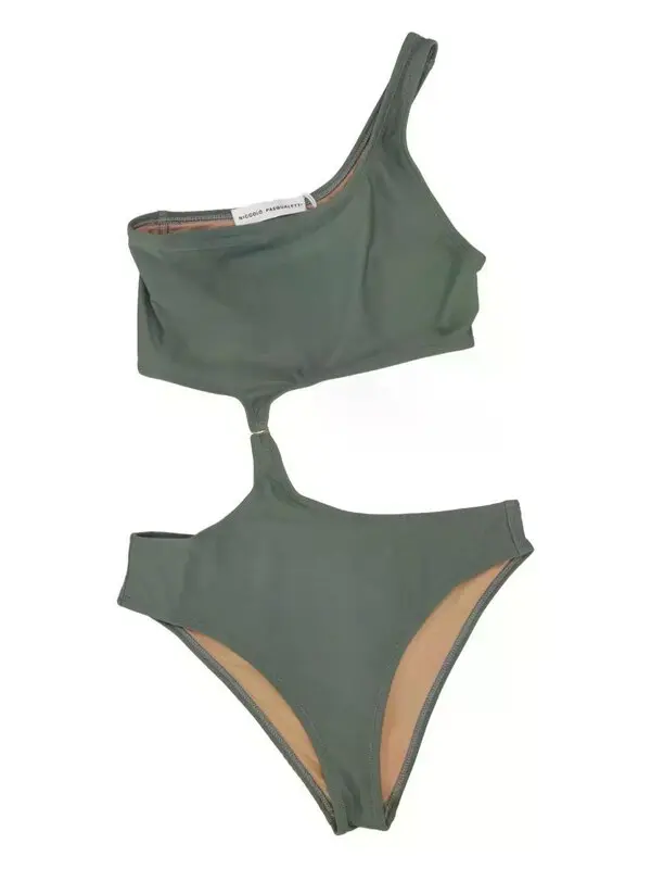 NICCOLO PASQUALETTI Fluido One-shoulder Swimsuit - Green