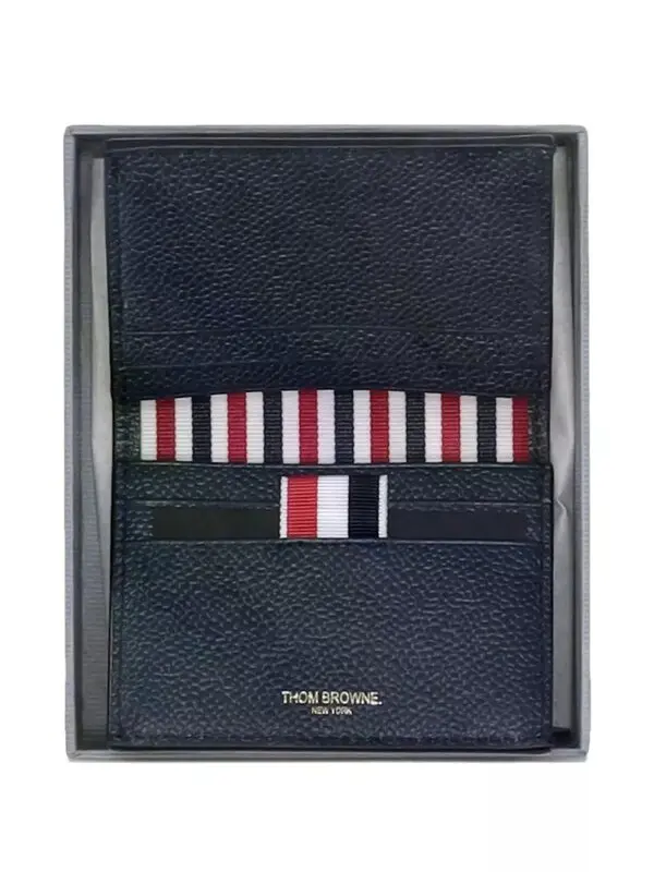 Thom Browne Pebble Grain Stripes Cardholder - Blue