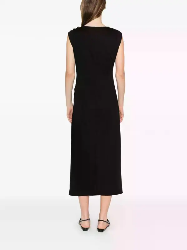 Marella Draped Button Embellished Dress