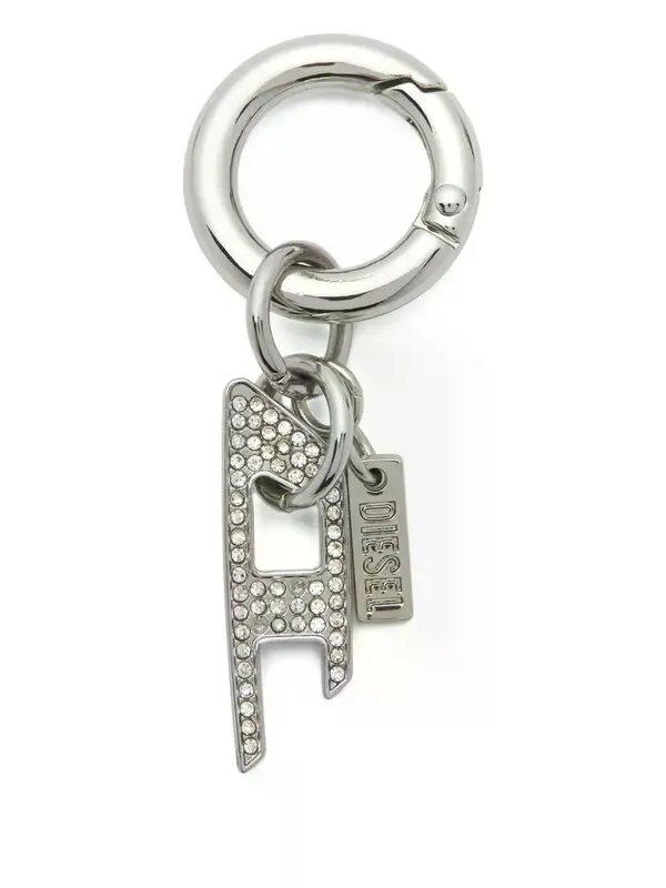 Diesel Rhinestone Charm Keyring