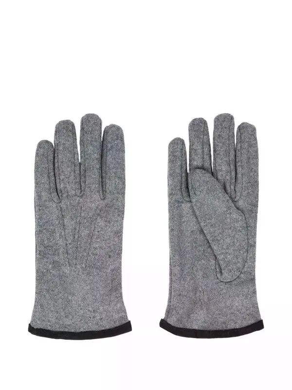 Boggi Milano Mélange-effect Gloves - Grey