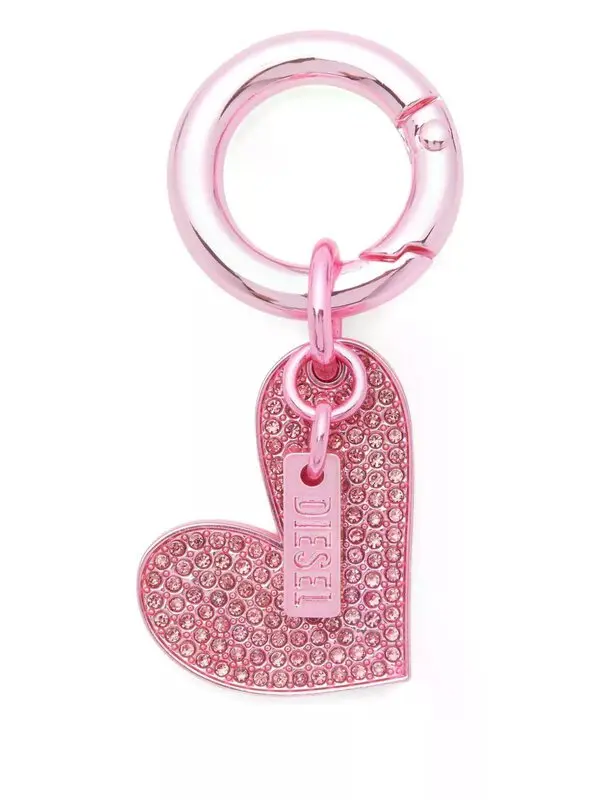 DIESEL® Heart Charm Keyring - Pink