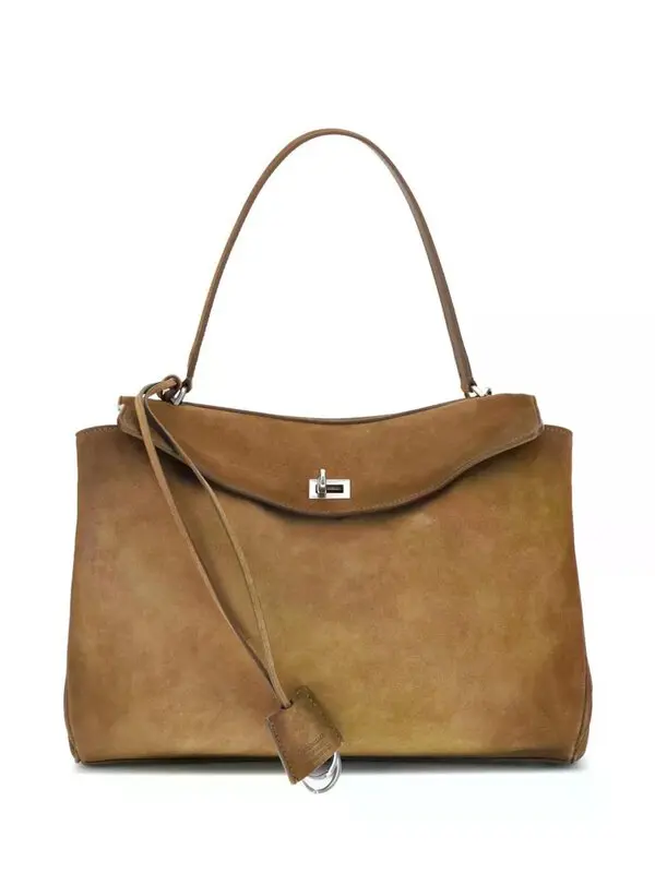 Balenciaga Medium Rodeo Leather Tote Bag - Brown