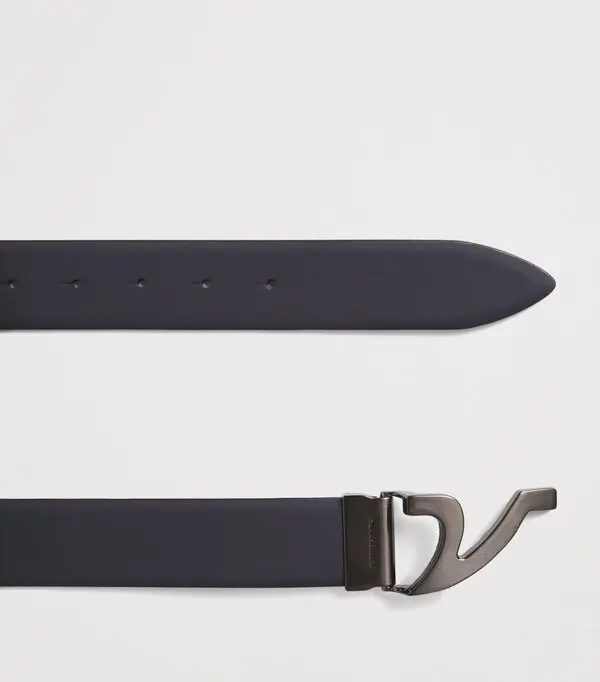 Paul & Shark Leather Fin-buckle Belt