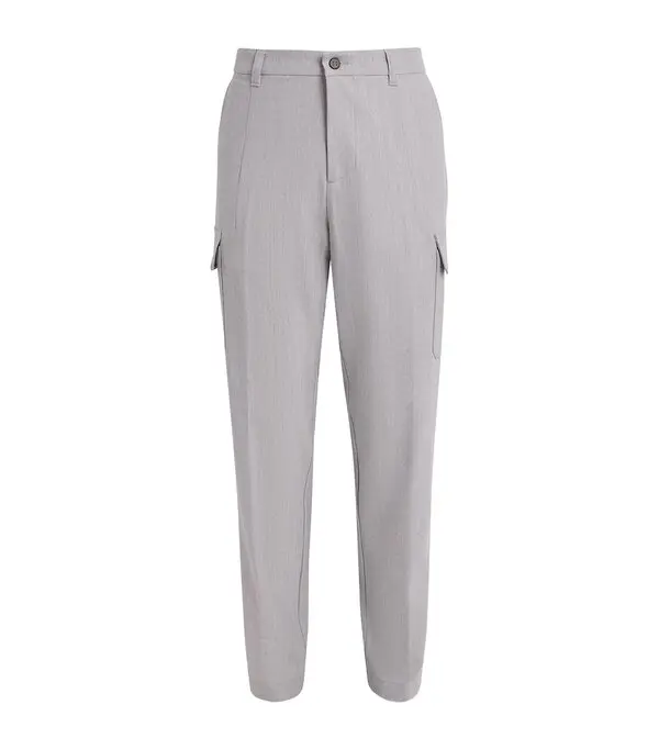 Eleventy Stretch-wool Cargo Trousers