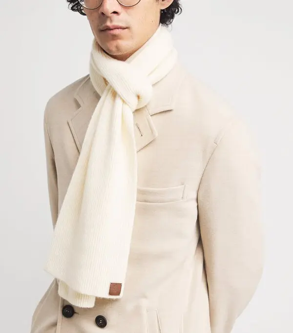 Eleventy Cashmere-silk Ribbed Scarf