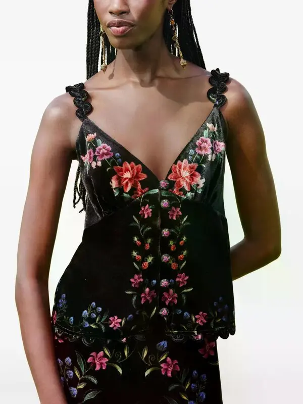 Farm Rio Floral-pattern Straps Top