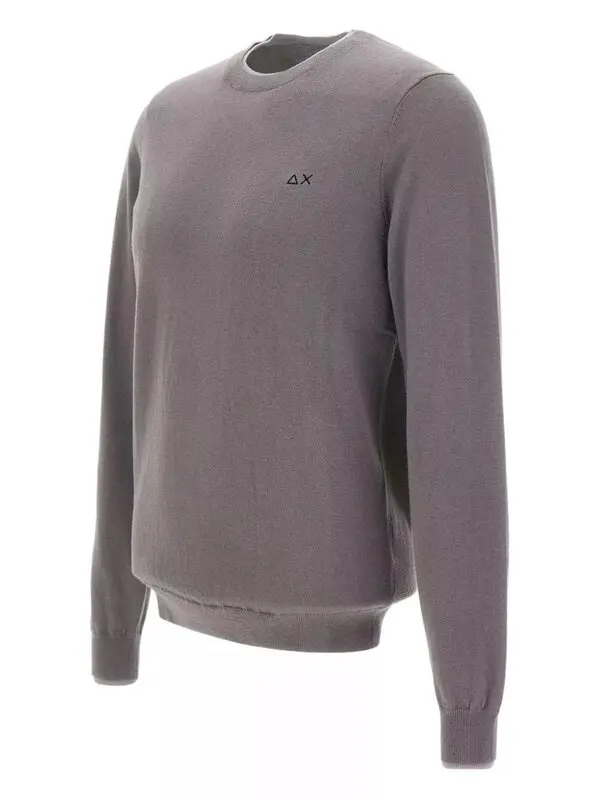 SUN 68 Crew-neck Long-sleeve Sweater - Grey