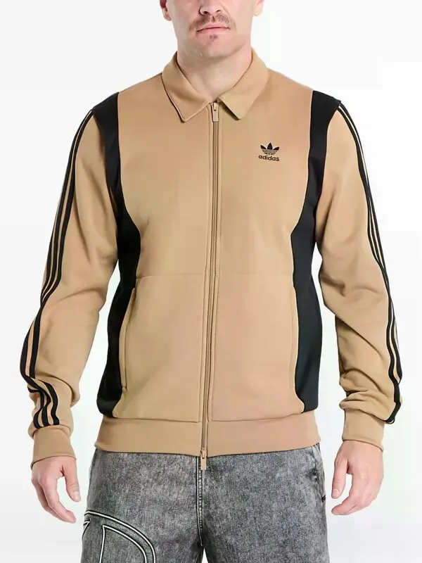 Adidas Panel Striped Zipped Sweatshirt