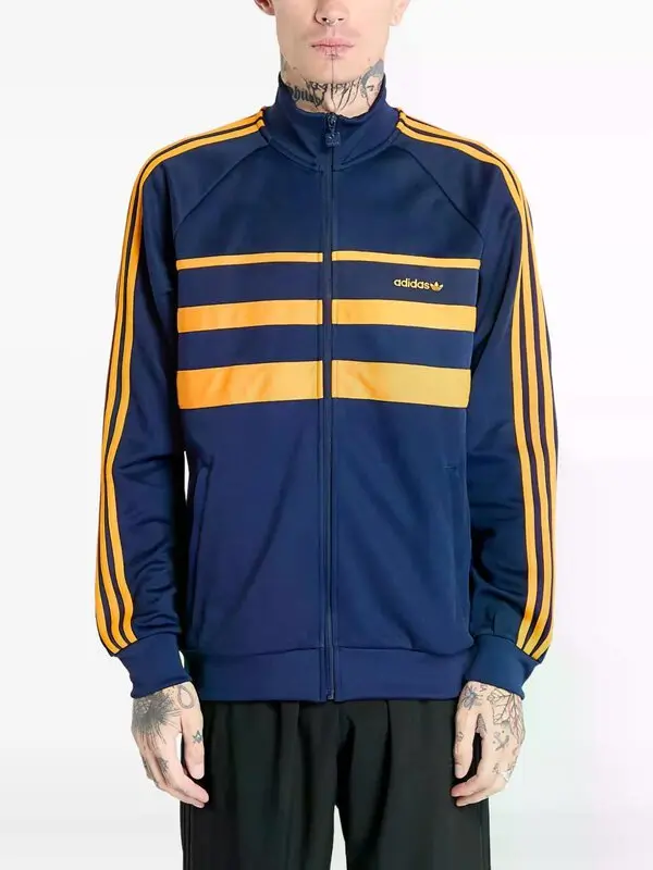 Adidas Striped Zip Up Sweatshirt