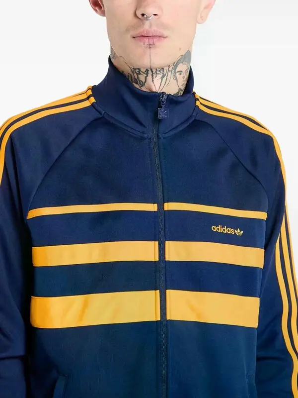 Adidas Striped Zip Up Sweatshirt